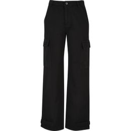 Stoffhose DEF "DEF Damen DEF Cargo Pants", Damen, Gr. XXL, US-Gr&ouml;&szlig;en, schwarz, 100% Baumwolle, unifarben, loose fit, Hosen Stoffhose
