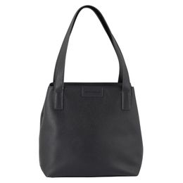 Shopper Tom Tailor "Miri zip", Damen, Gr. B/H/T: 43cm x 28cm x 19cm, schwarz, Polyurethan, clean, gepflegt, unifarben, Taschen Shopper, aus griffigem Lederimitat mit praktischen flachen Handgriffen
