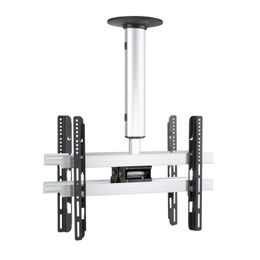 Vcm TV-Deckenhalterung "TV Deckenhalterung CM4 h&ouml;henverstellbar 50-84 cm", silber, B:62cm T:12cm, Ger&auml;tehalterungen