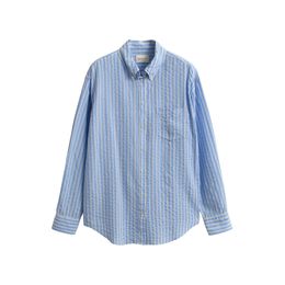 Gant Bluse Damen Gr&ouml;&szlig;e S blau / dunkelgrau / wei&szlig;