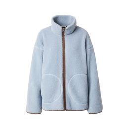 MONKI Fleecejacke Damen Gr&ouml;&szlig;e XXS pastellblau / braun
