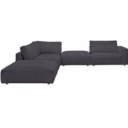 Ecksofa Musterring "LUCIA L-Form", braun (braun bax), B:340cm H:81cm T:346cm, Flachgewebe FLORIS (100% Polyester);Flachgewebe VALMONT (60% Baumwolle/ 40% Leinen);Microfaser CRONA (100% Polyester), Sofas, Ecksofa, in vielen Qualit&auml;ten und 4 verschieden N&auml;hten