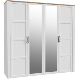 Kleiderschrank FORTE, B:215,9cm H:214cm T:59,6cmriviera eiche, sibiu l&auml;rche hell, Schlafzimmer, Schr&auml;nke, "Bohol", H&ouml;he 214 cm, Spiegelt&uuml;re, SoftClose