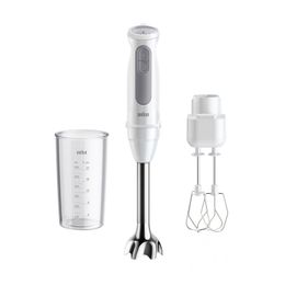 Braun Stabmixer "MultiQuick 5 MQ 50501 M - 1000 W, 21 Geschwindigkeiten, Handmixer", grau (wei&szlig;, grau), B:6,8cm H:41cm T:6,8cm, Mixer, Spritzschutz, Extra Mahlklinge, Mixer, sp&uuml;lmaschinenfest