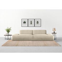 Big-Sofa Trendmanufaktur "Braga, toller Sitzkomfort, Designsofa", silber (silber lining), B:300cm H:72cm T:107cm, 100% Polyester, Sofas, Big-Sofa, in moderner Optik, mit hochwertigem Kaltschaum
