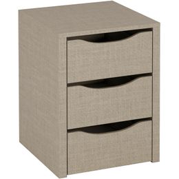 Schubladeneinsatz Rauch "Zubeh&ouml;r f&uuml;r Rauch-Schr&auml;nke ORANGE/BLUE", leinenoptik hell, B:43cm H:57cm T:45cm, Holzwerkstoff, Schubladeneins&auml;tze, Schubladeneinsatz, mit 3 Schubladen und Metallausz&uuml;gen Breite 43 cm, Tiefe 45 cm