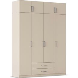 Kleiderschrank Rauch, B:181cm H:248cm T:54cmbeige (champagner), griffe chrom, Holzwerkstoff, Kinderzimmer, Schr&auml;nke, "Schrank Garderobe W&auml;scheschrank