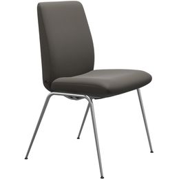 Polsterstuhl stressless "Laurel", grau (metal grau paloma, chrom gl&auml;nzend), B:57cm H:92cm T:59cm, Leder PALOMA: PALOMA ist ein durchgef&auml;rbtes Semianilin-M&ouml;belleder mit nat&uuml;rlicher Narbung., St&uuml;hle, Polsterstuhl, Low Back, Gr&ouml;&szlig;e L, mit Beinen aus Stahl in Chrom gl&auml;nzend