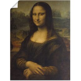 Wandbild Artland "Mona Lisa. Um 1503", braun (farbe bild(er): braun), B:30cm H:40cm, Bilder, als Leinwandbild, Poster in verschied. Gr&ouml;&szlig;en