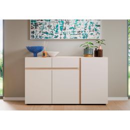 Sideboard Home Affaire "TAVERA", lindberg eiche, cashmir, B:148,9cm H:86cm T:39,6cm, Holzwerkstoff, Sideboards, Sideboard, Sideboard Breite 149 cm, modern, grifflos, viel Stauraum