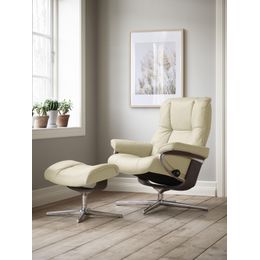 Relaxsessel stressless "Mayfair", beige (vanilla paloma), B:92cm H:103cm T:79cm, Leder PALOMA: PALOMA ist ein durchgef&auml;rbtes Semianilin-M&ouml;belleder mit nat&uuml;rlicher Narbung., Sessel, Relaxsessel, mit Cross Base, Gr&ouml;&szlig;e S, M & L, Holzakzent Wenge