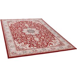Wollteppich Theko "Dolna - 859", rot, B:80cm H:10mm L:150cm, Schurwolle, Teppiche, Kurzflor, reine Wolle, Orient-Optik
