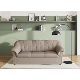 3-Sitzer DOMO collection "Pegnitz f&uuml;r kleine R&auml;ume, Breite 185cm", beige, B:185cm H:82cm T:82cm, 100% Polyester, Sofas, zeitlos, elegante Armlehnen, komfortabel