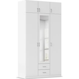 Kleiderschrank Rauch, B:136cm H:248cm T:54cmalpinwei&szlig;, griffe alu, Holzwerkstoff, Kinderzimmer, Schr&auml;nke, "Schrank Garderobe W&auml;scheschrank GAMMA in 4