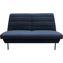 2-Sitzer "LOOKS IX", blau, B:145cm H:92cm T:103cm, 100% Polyester, LOOKS by Wolfgang Joop, Sofas, Quersteppung, ohne Armlehnen