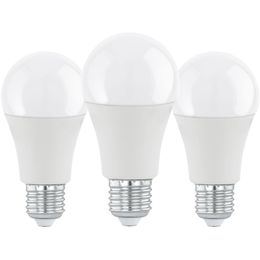 Eglo LED-Leuchtmittel "LM_LED_E27 Leuchtmittel - E27 - 3X11,5W - IP20", L:11cm &Oslash;:6cmtransparent, Leuchtmittel, Gl&uuml;hbirne, 3er Set, L11 x &Oslash;6 cm