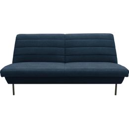 2-Sitzer "LOOKS IX", blau (dunkelblau), B:185cm H:92cm T:103cm, 100% Polyester, LOOKS by Wolfgang Joop, Sofas, Quersteppung, ohne Armlehnen