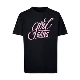 T-Shirt MisterTee "MisterTee The Girl Gang Tee", M&auml;dchen, Gr. 122/128, schwarz, 100% Baumwolle, bedruckt, relaxed fit, Rundhals, Shirts T-Shirt