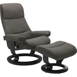 Relaxsessel stressless "View", grau (metal grau paloma), B:82cm H:108cm T:81cm, Leder BATICK: BATICK ist ein leicht korrigiertes, durchgef&auml;rbtes und genarbtes M&ouml;belleder, bei dem die meisten Unebenheiten und Spuren in der Regel entfernt wurden.;Leder PALOMA: PALOMA ist ein durchgef&auml;rbtes Semianilin-M&ouml;belleder mit nat&uuml;rlicher Narbung.;ROHLEDER Stoff Q2 FARON: Ein fester zuverl&auml;ssiger Boucl&eacute; mit ein