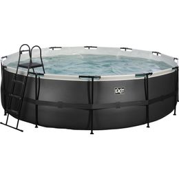Framepool EXIT "inkl. Sicherheitsleiter", schwarz, H:122cm &Oslash;:488cm, Schwimmbecken, &Oslash;xH: 488x122 cm, mit Kartuschenfilteranlage und Filterkartusche