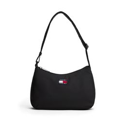 Tommy Jeans Damen Schultertasche "TJW ESS DAILY SHOULDER BAG"schwarz, Textil, Taschen, Damen Tragetasche mit logobedrucktem Riemen