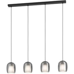 Eglo H&auml;ngeleuchte "CIAMPINO Pendellampe - Stahl - E27 - 4X28W - IP20", schwarz, 4, H: 110cm, 1 Stk., Leuchten, H&auml;ngelampe, Deckenlampe, Wohnzimmer, Esszimmer, L97,5 x B15 x H110 cm, H&auml;ngeleuchte