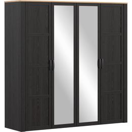 Kleiderschrank FORTE "Bohol", riviera eiche, cabazone eiche, B:215,9cm H:214cm T:59,6cm, Schr&auml;nke, Kleiderschrank, H&ouml;he 214 cm, Spiegelt&uuml;re, SoftClose