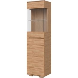 Vitrine OTTO HOME, B:50cm H:190cm T:40cmbraun, FSC-zertifizierter Holzwerkstoff, Massivholz, Wohnzimmer, Schr&auml;nke, "VETRO; massivholz fronten,