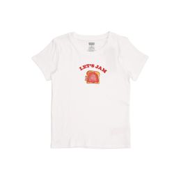 Levi's Kids T-Shirt 'RIB MEET AND GREET JAM' M&auml;dchen Gr&ouml;&szlig;e 164 rot / wei&szlig;