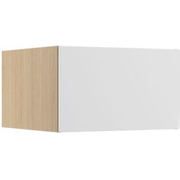 Aufsatzschrank KOCHSTATION, B:60cm H:35,2cm T:58,1cmwei&szlig; glanz, eiche hell, K&uuml;che, Schr&auml;nke, "KS-Lucy", Breite 60 cm, Tiefe 57,1 cm, mit 1 T&uuml;r "Push