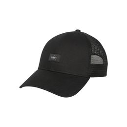 Herren Trucker Cap "MONOLOGO WOVEN PATCH TRUCKER"schwarz, Calvin Klein Jeans, unifarben, Web;Netz, Baumwolle, Caps, Netzeinsatz, Gr&ouml;&szlig;e individuell