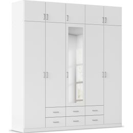 Kleiderschrank Rauch, B:226cm H:248cm T:54cmalpinwei&szlig;, griffe alu, Holzwerkstoff, Kinderzimmer, Schr&auml;nke, "Schrank Garderobe W&auml;scheschrank GAMMA in 4