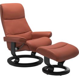Relaxsessel stressless "View", rot (henna paloma), B:82cm H:108cm T:81cm, Leder BATICK: BATICK ist ein leicht korrigiertes, durchgef&auml;rbtes und genarbtes M&ouml;belleder, bei dem die meisten Unebenheiten und Spuren in der Regel entfernt wurden.;Leder PALOMA: PALOMA ist ein durchgef&auml;rbtes Semianilin-M&ouml;belleder mit nat&uuml;rlicher Narbung.;ROHLEDER Stoff Q2 FARON: Ein fester zuverl&auml;ssiger Boucl&eacute; mit einem str