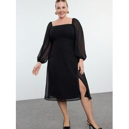 Trendyol Curve Kleid Damen Gr&ouml;&szlig;e 44 schwarz Winterkleid