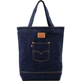 Levi's Shopper LEVI'S "THE LEVI'S BACK POCKET TOTE", Damen, Gr. B/H/T: 31cm x 45cm x 14cm, blau (navy blau), Baumwolle, Taschen Shopper, in modischer Jeans Optik