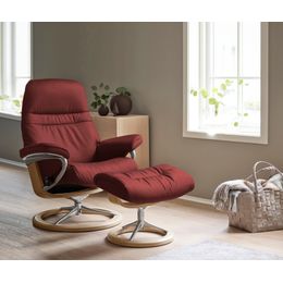 Relaxsessel stressless "Sunrise", rot (cherry paloma), B:92cm H:105cm T:80cm, Leder BATICK: BATICK ist ein leicht korrigiertes, durchgef&auml;rbtes und genarbtes M&ouml;belleder, bei dem die meisten Unebenheiten und Spuren in der Regel entfernt wurden.;Leder PALOMA: PALOMA ist ein durchgef&auml;rbtes Semianilin-M&ouml;belleder mit nat&uuml;rlicher Narbung.;ROHLEDER Stoff Q2 FARON: Ein fester zuverl&auml;ssiger Boucl&eacute; mit einem