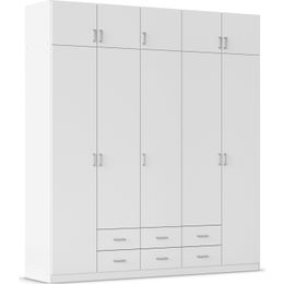 Kleiderschrank Rauch, B:226cm H:248cm T:54cmalpinwei&szlig;, griffe alu, Holzwerkstoff, Kinderzimmer, Schr&auml;nke, "Schrank Garderobe W&auml;scheschrank GAMMA in 4