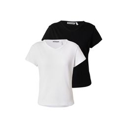 WEEKDAY T-Shirt 'Fleur' Damen Gr&ouml;&szlig;e XS schwarz / wei&szlig;
