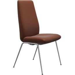 Polsterstuhl stressless "Laurel", braun (copper paloma, chrom gl&auml;nzend), B:57cm H:105cm T:60cm, Leder PALOMA: PALOMA ist ein durchgef&auml;rbtes Semianilin-M&ouml;belleder mit nat&uuml;rlicher Narbung., St&uuml;hle, Polsterstuhl, High Back, Gr&ouml;&szlig;e L, mit Beinen aus Stahl in Chrom gl&auml;nzend