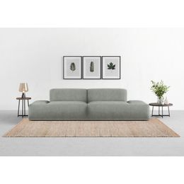 Big-Sofa Trendmanufaktur "Braga, toller Sitzkomfort, Designsofa", grau (grau pinstripe), B:300cm H:72cm T:107cm, 100% Polyester, Sofas, Big-Sofa, in moderner Optik, mit hochwertigem Kaltschaum