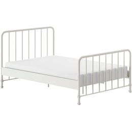 Metallbett Vipack "Bronxx, standfest gebaut, gradlinige Optik in zeitlosem Design", wei&szlig; (wei&szlig; matt, wei&szlig; matt, wei&szlig; matt), B:146,5cm H:110cm L:207cm, Betten, inkl. Lattenrost, Mittelsteg und Fu&szlig;st&uuml;tze unter der Liegefl&auml;che