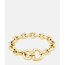 Armband Liebeskind Berlin "Schmuck Geschenk Edelstahl Armkette The D-Link Statement", gold (gelbgoldfarben), Armb&auml;nder, Damen, 22cm, Edelstahl, Armband