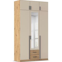 Kleiderschrank Rauch, B:136cm H:248cm T:54cmeiche artisan, champagner, griffstangen graumetallic, Holzwerkstoff, Kinderzimmer, Schr&auml;nke, "Schrank