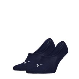 F&uuml;&szlig;linge Puma "Puma UNISEX HIGH CUT FOOTIE 2P", Damen, Gr. 39-42, navy, Baumwollmischung, normal, Socken, No-Show-Socks, Silikon in der Ferse f&uuml;r optimalen Halt