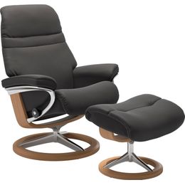 Relaxsessel stressless "Sunrise", grau (rock paloma), B:83cm H:105cm T:74cm, Leder BATICK: BATICK ist ein leicht korrigiertes, durchgef&auml;rbtes und genarbtes M&ouml;belleder, bei dem die meisten Unebenheiten und Spuren in der Regel entfernt wurden.;Leder PALOMA: PALOMA ist ein durchgef&auml;rbtes Semianilin-M&ouml;belleder mit nat&uuml;rlicher Narbung.;ROHLEDER Stoff Q2 FARON: Ein fester zuverl&auml;ssiger Boucl&eacute; mit einem 