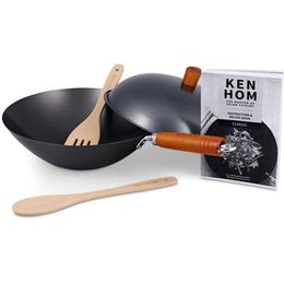Wok KEN HOM "Classic", grau (anthrazit), &Oslash;:31cm, Pfannen, Wok