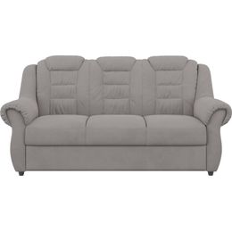 3-Sitzer Home Affaire "Boston", silber, B:196cm H:102cm T:101cm, 100% Polyester, Sofas, Sofa mit hoher R&uuml;ckenlehne