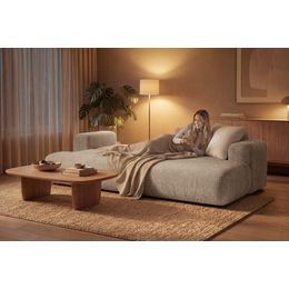 Ecksofa OTTO HOME "VEEVIA L-Form, Schlafsofa, Verl&auml;ssliche Qualit&auml;t, Breite 256cm", beige, B:256cm H:76cm T:161cm, 100% Polyester, Sofas, Ecksofa, mit Bettkasten, belastbar bis 480kg, inklusive R&uuml;cken- und Zierkissen