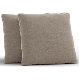 Sit & More Sofakissen SIT & MORE "Jazz", beige (nature), B:50cm H:50cm T:8cm, 95% Polyester 5% Polyamid, Polsterauflagen, Sofakissen, 2er Kissen-Set wahlweise in drei Gr&ouml;&szlig;en