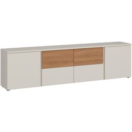 Lowboard Inosign "HAMM", cashmere, karamelleiche, B:201cm H:56cm T:40cm, Holzwerkstoff, Melamin, Sideboards, Lowboard, Breite ca. 201cm